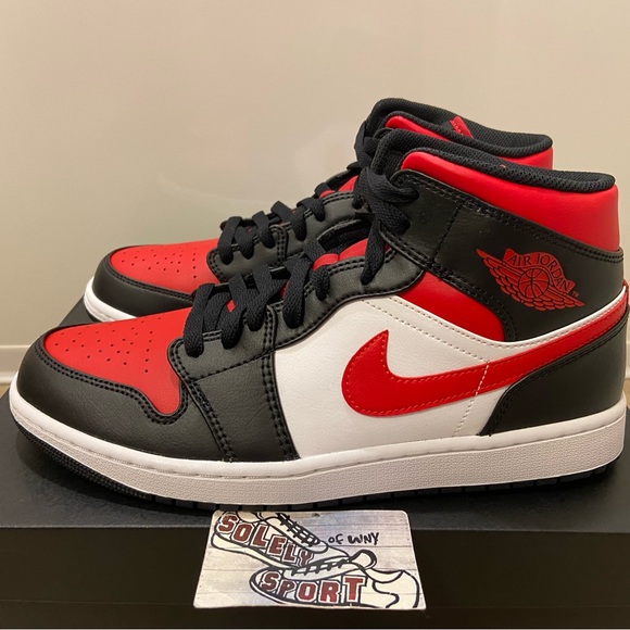 Jordan | Shoes | New Nike Air Jordan Retro Mid Black Red White Chicago ...